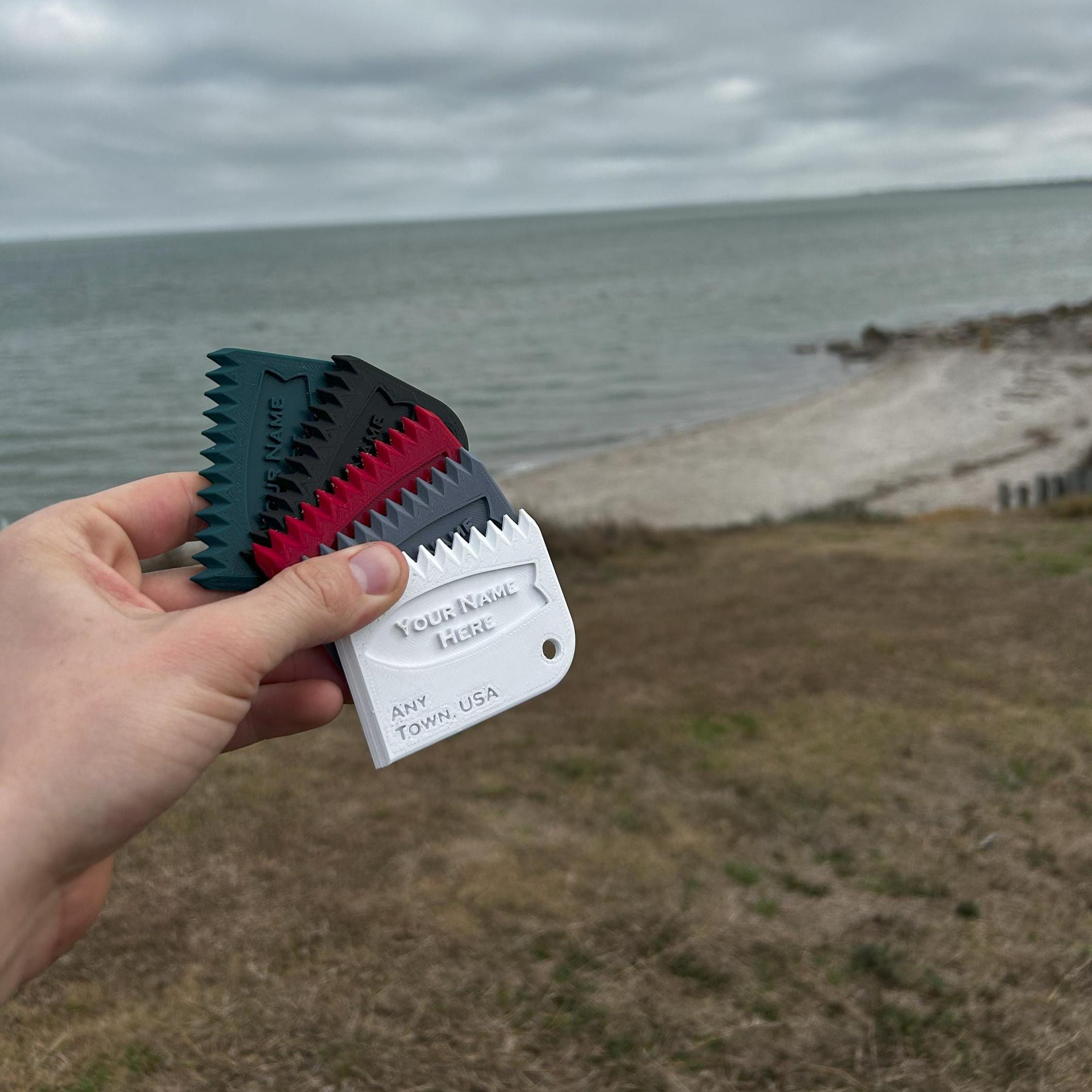 Custom 3D Printed Surf Wax Comb – Personalized With Your Name & City (2 ...