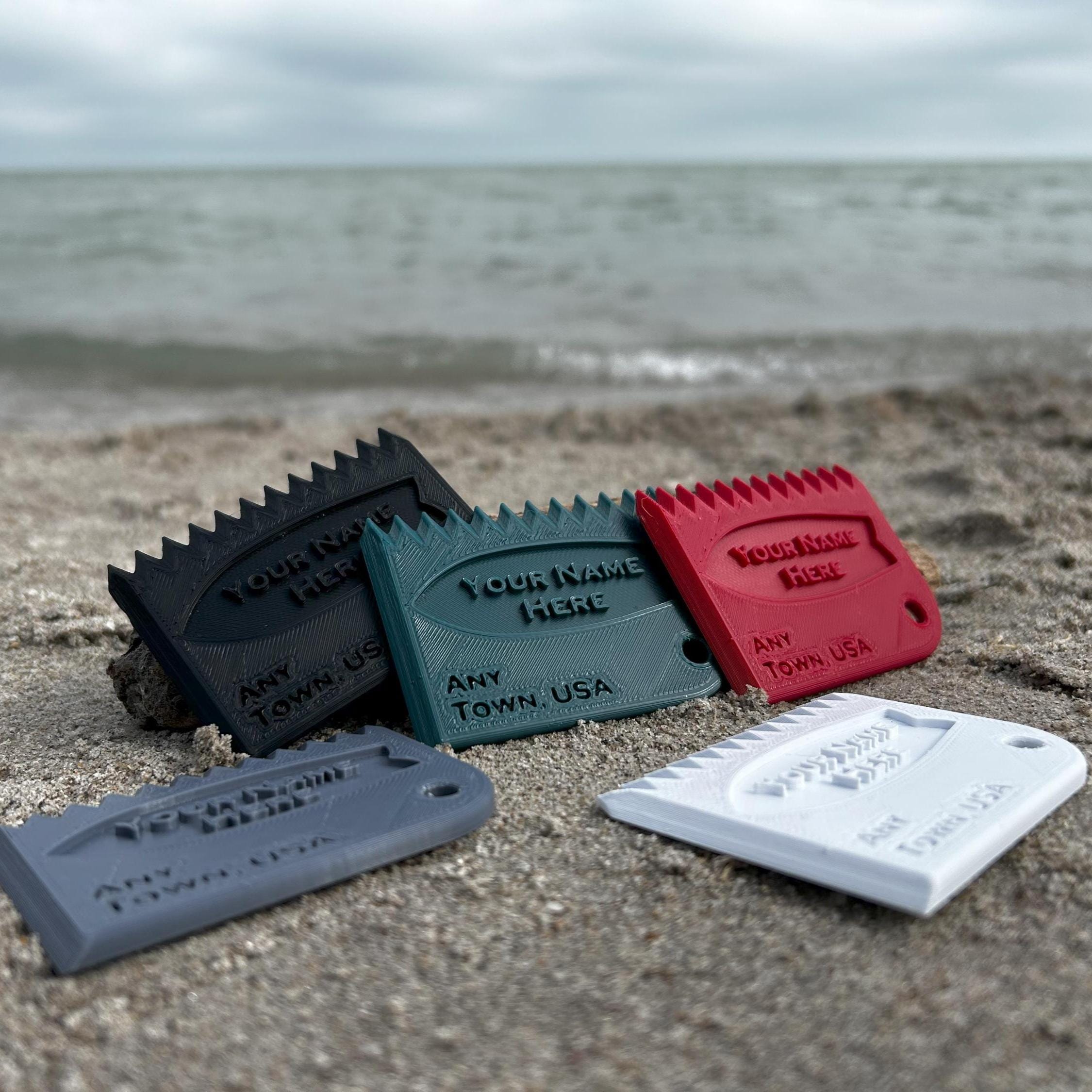 Custom 3D Printed Surf Wax Comb – Personalized With Your Name & City (2 ...