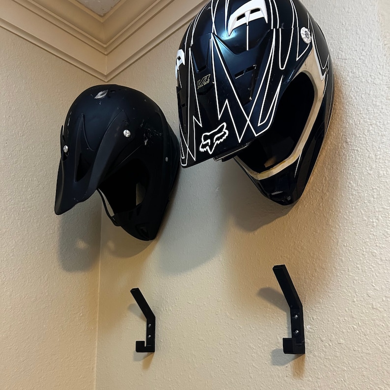 Motorcycle Helmet Hanger and Hook (set of 2) - Etsy