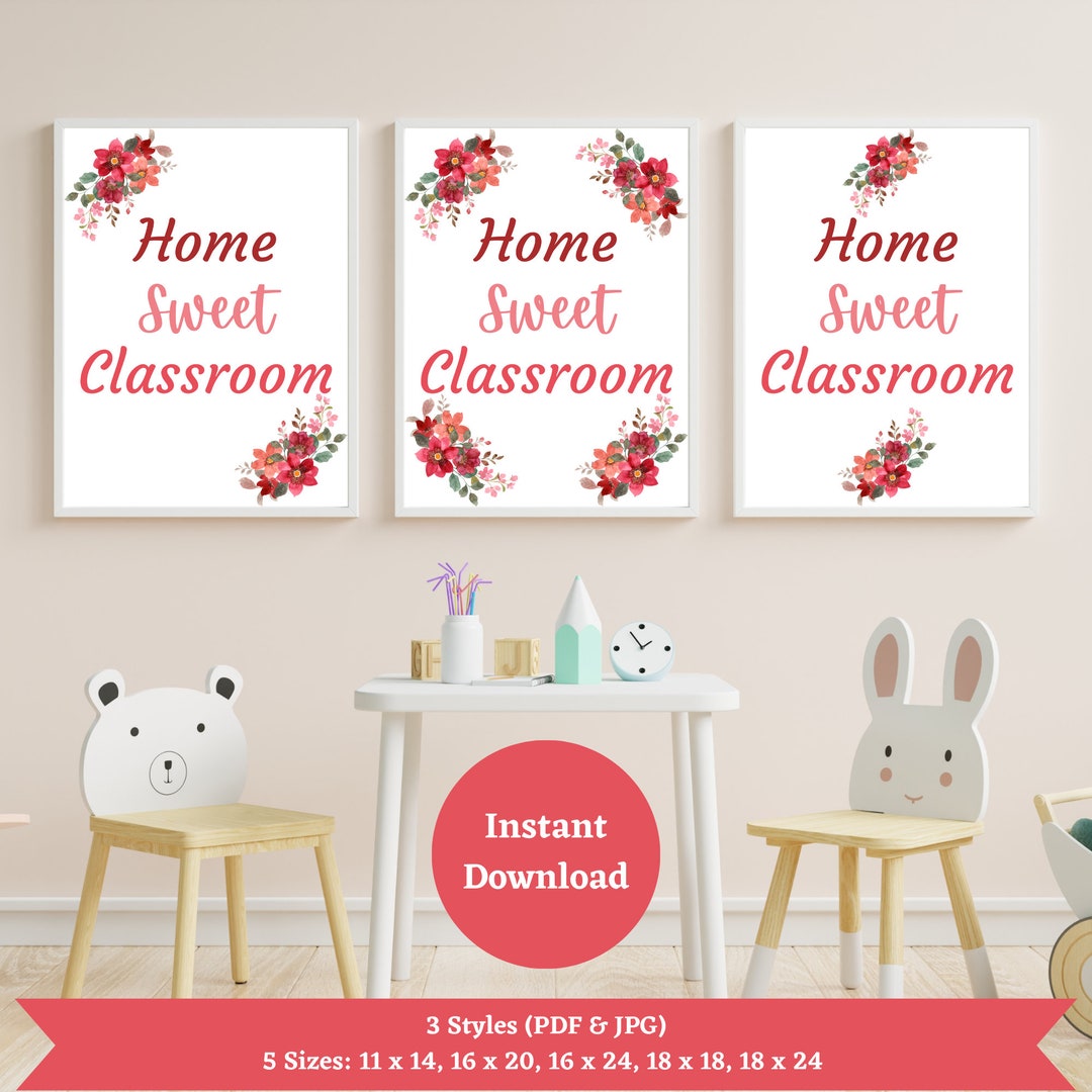 Home Sweet Classroom Sign, Teacher Gift, Teacher Classroom Decoration ...