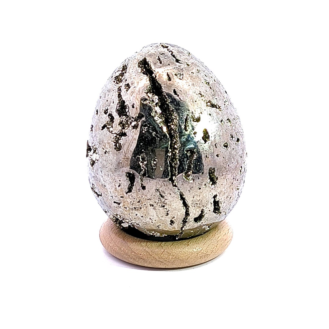 Pyrite Egg 310 Grams Decorative Object in Natural Stone - Etsy