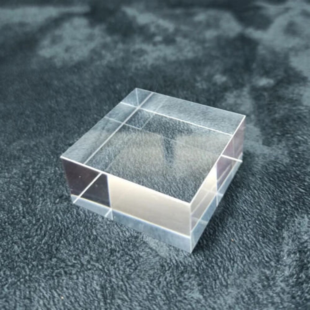 Acrylic Base 40 X 40 X 20 Mm Without Chamfers for Collection - Etsy