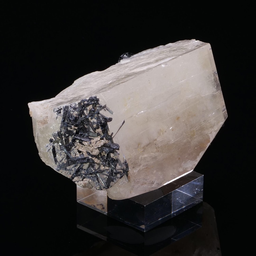 Two-tone Beryl With Inclusions and Tourmaline From the Pederneira Mine ...