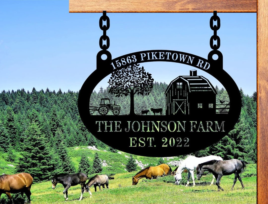 Personalized Metal Farm Sign Farm Sign Metal Barn Sign - Etsy