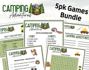 Camping Trivia Game, Camping Game Printable, Trivia Questions, Camping ...