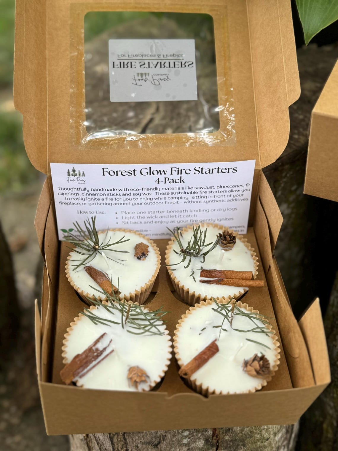 Natural Fire Starters - 4 Pack - 3 Scent Options - Personalized - Etsy