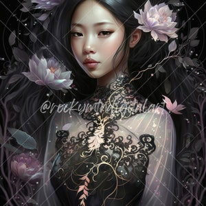 Girl | Asian, Floral, DIY, Digital Download, Printable, Print at Home ...