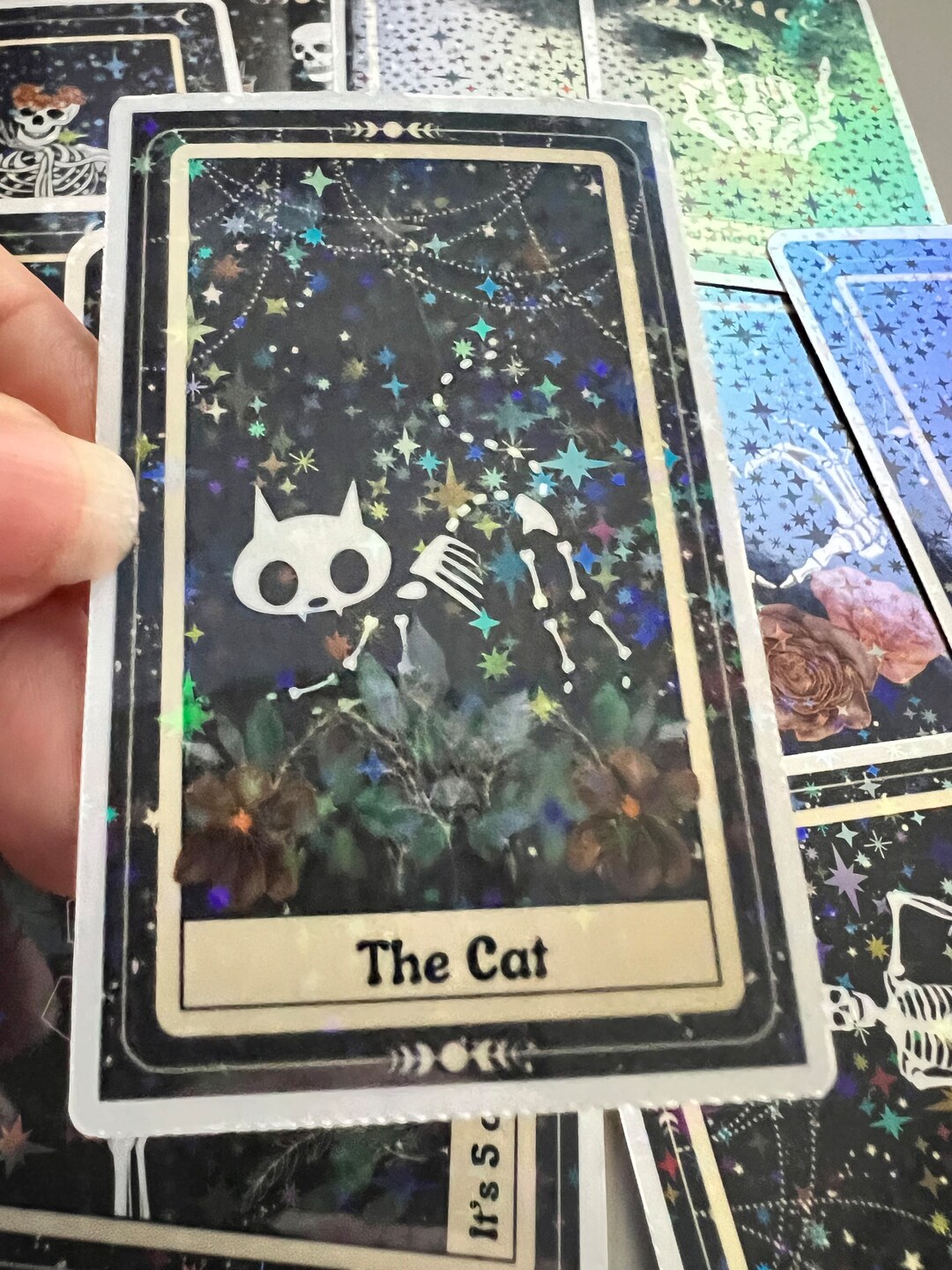 The Cat Tarot Card Sticker - Funny Tarot Sticker - Tarot Gift - Gift ...