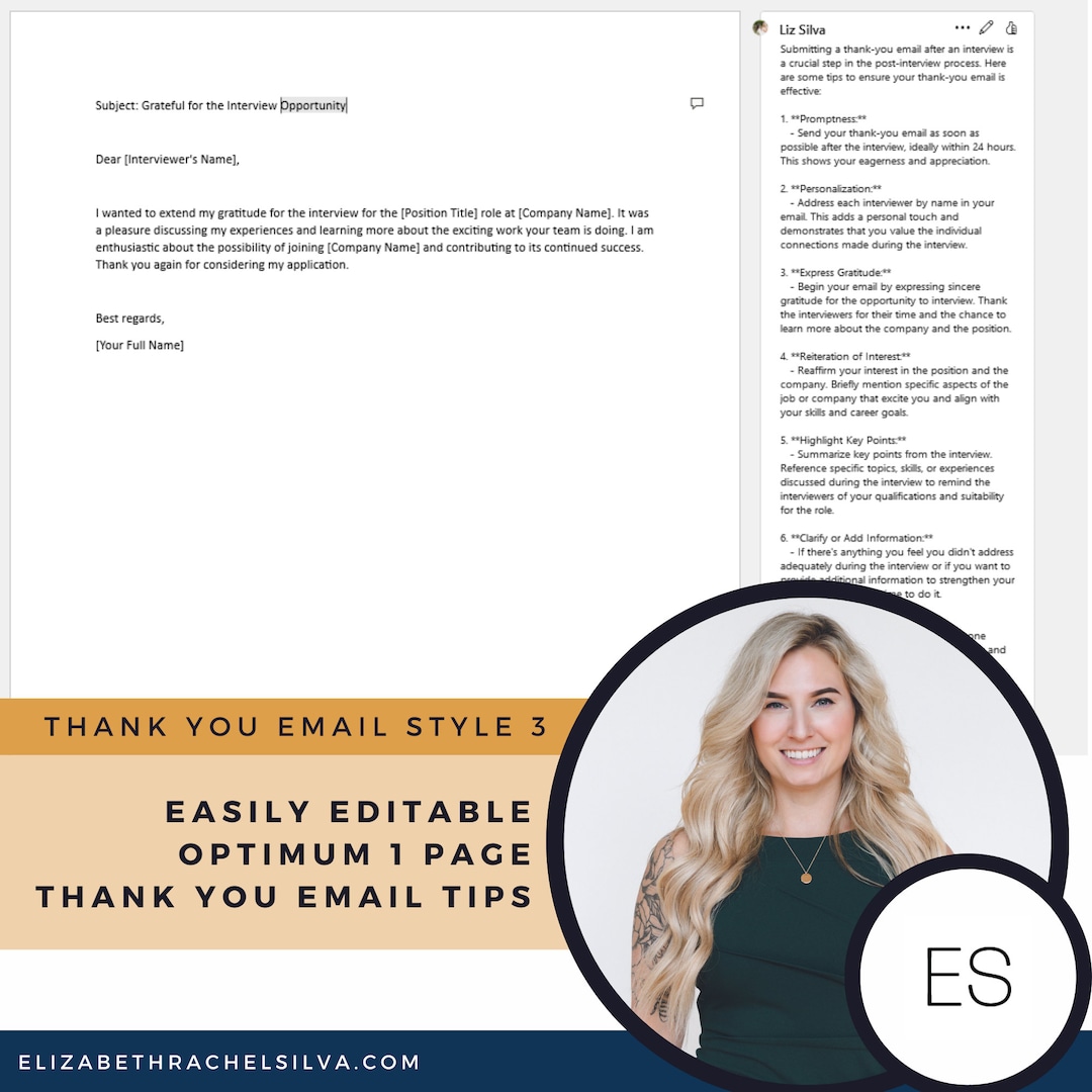 Professional Thank You Email Template for Post-interview Follow-up ...