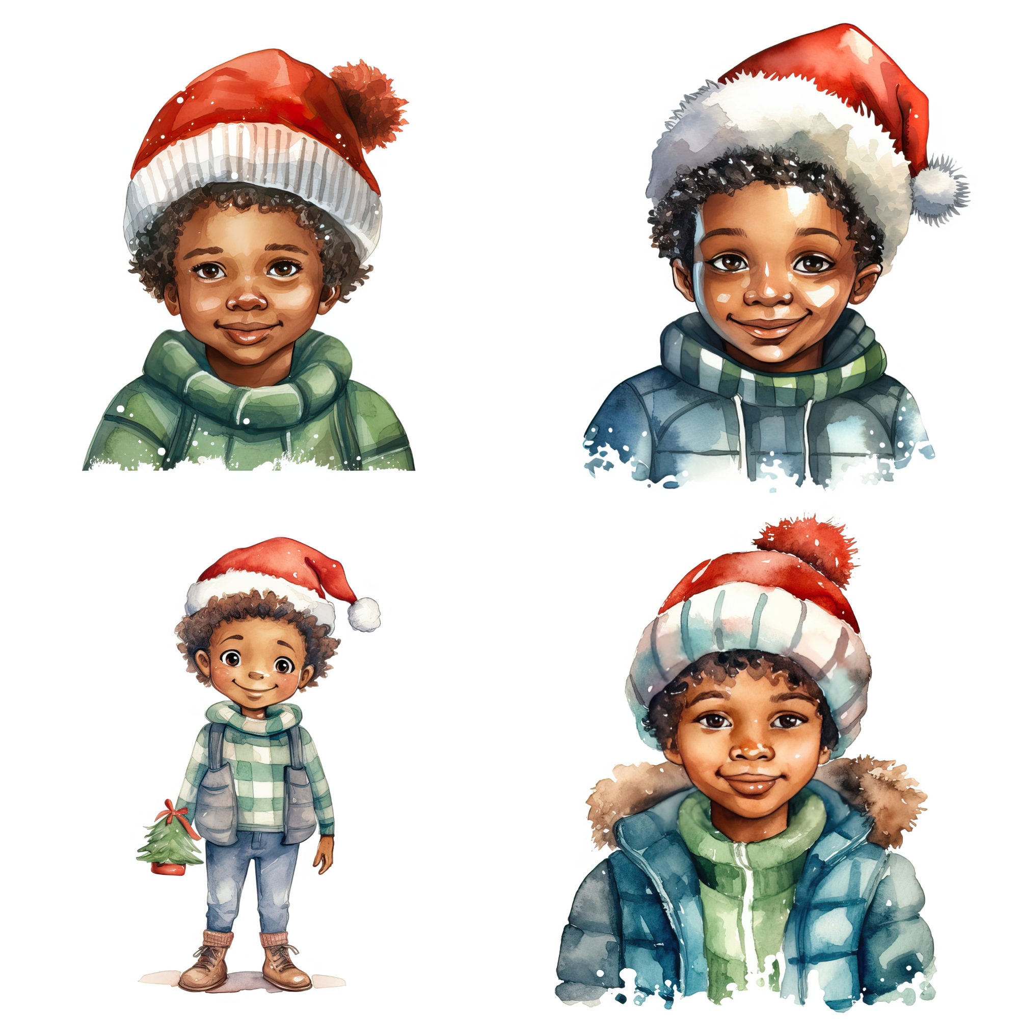 Christmas Boys Clipart Boy Clipart Christmas Kids Clipart - Etsy