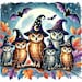 Owl Witch, Halloween Owl Clipart, Owl Clipart Digital Paper Commercial ...