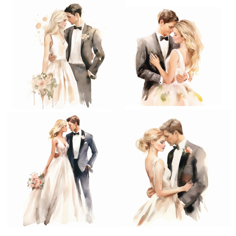 Groom and Bride Clipart, Wedding Clipart Clipart for Wedings, Clipart ...
