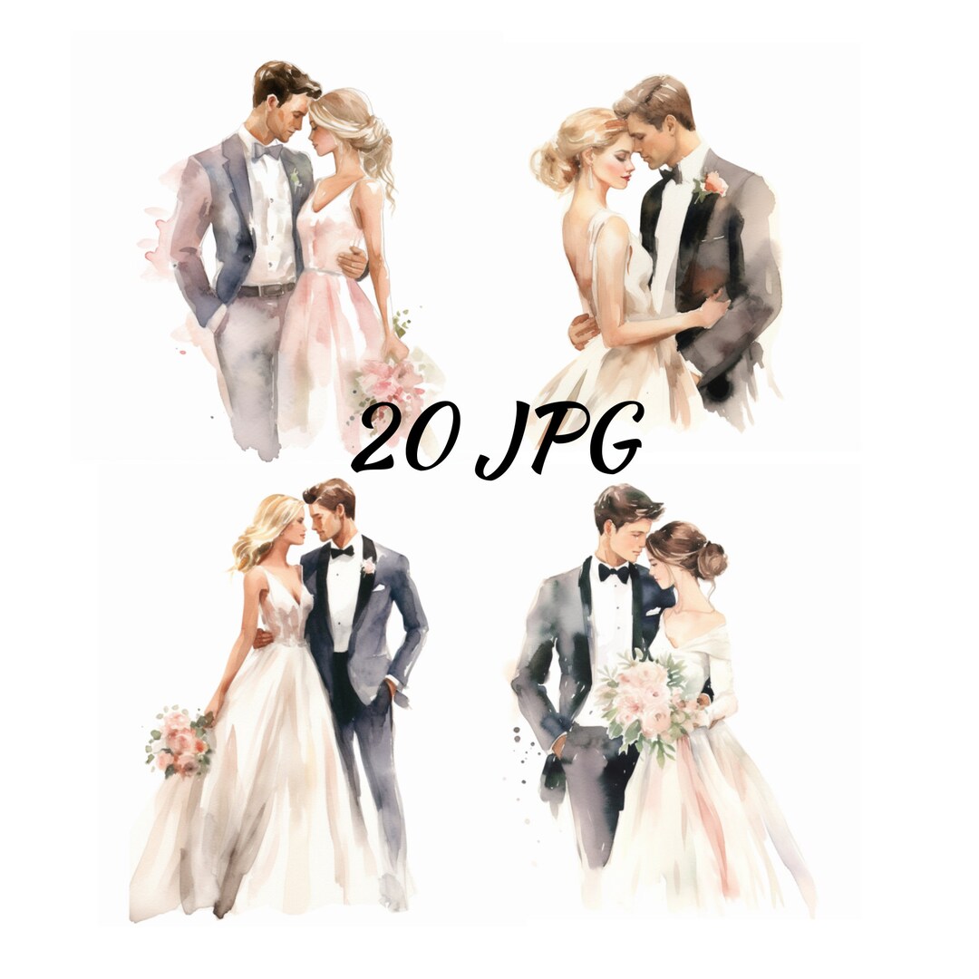 Groom and Bride Clipart, Wedding Clipart Clipart for Wedings, Clipart ...