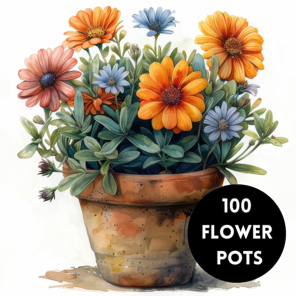 Flower Pot Card - Etsy