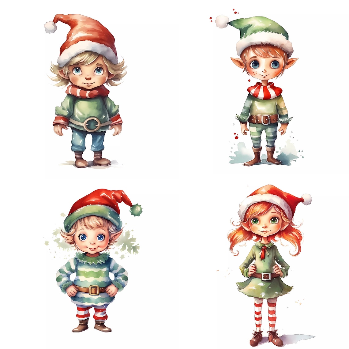 Christmas Elf Clipart, Christmas Elves Clipart, Christmas Clipart for ...