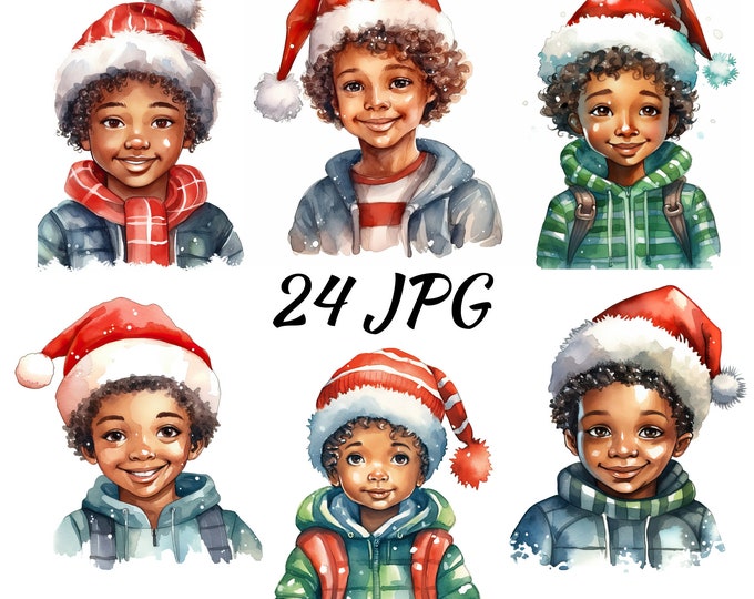 Little Boy Watercolor Clipart Bundle, Cute Boy,transparent PNG, Digital ...