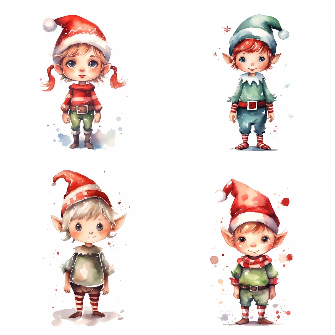 Christmas Elf Clipart, Christmas Elves Clipart, Christmas Clipart for ...