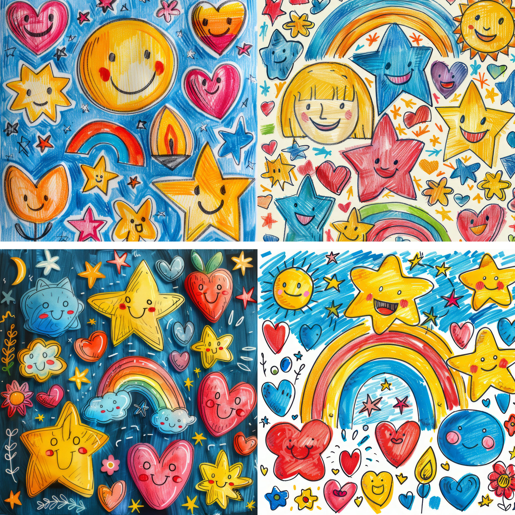 Kids Doodles Digital Paper Commercial Use Digital Download, Colorful ...