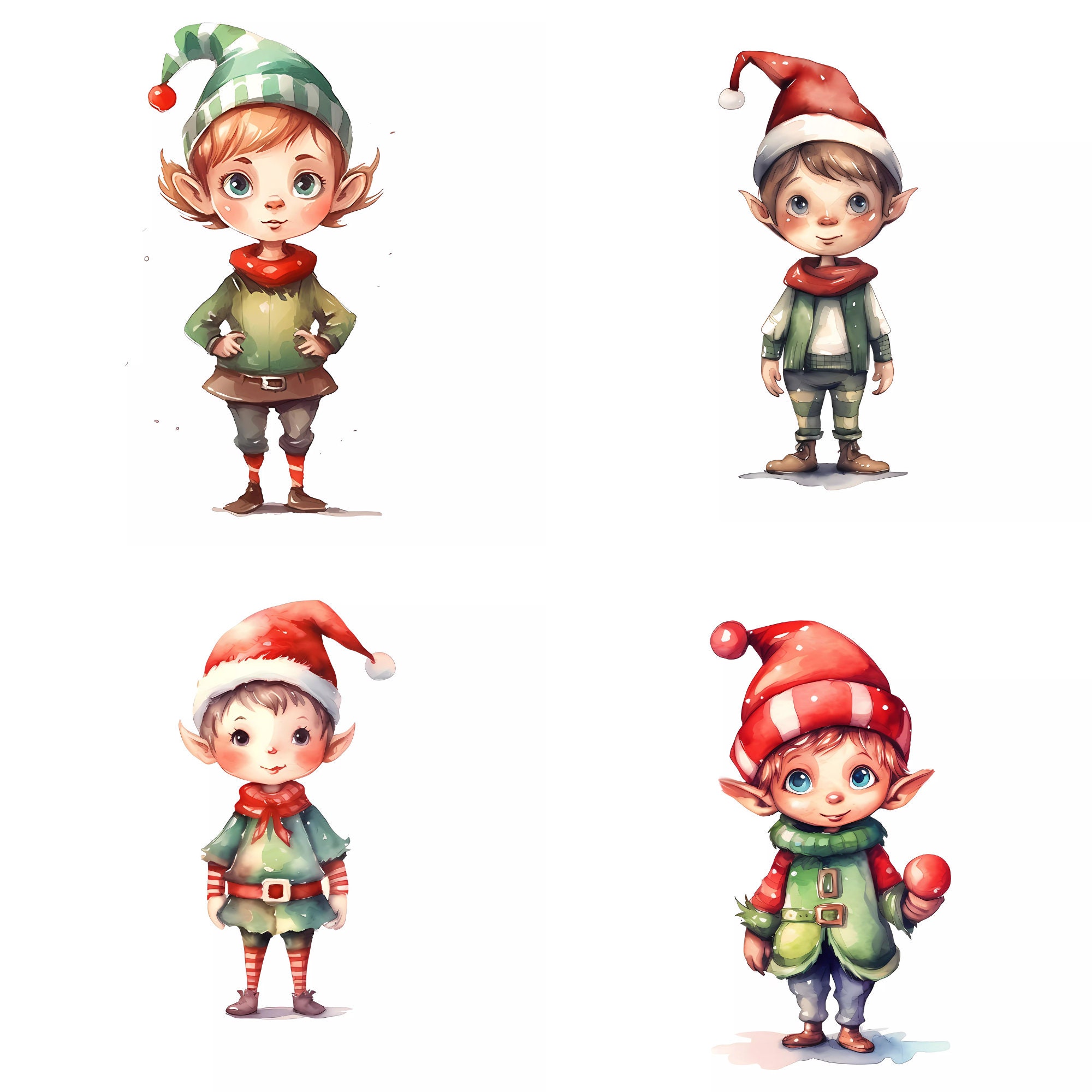 Christmas Elf Clipart, Christmas Elves Clipart, Christmas Clipart for ...