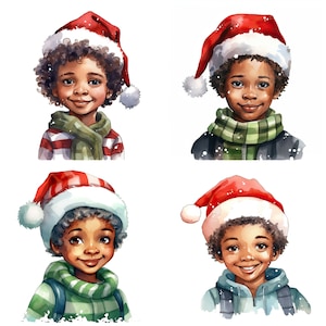 Christmas Boys Clipart, Boy Clipart, Christmas Kids Clipart, Christmas ...