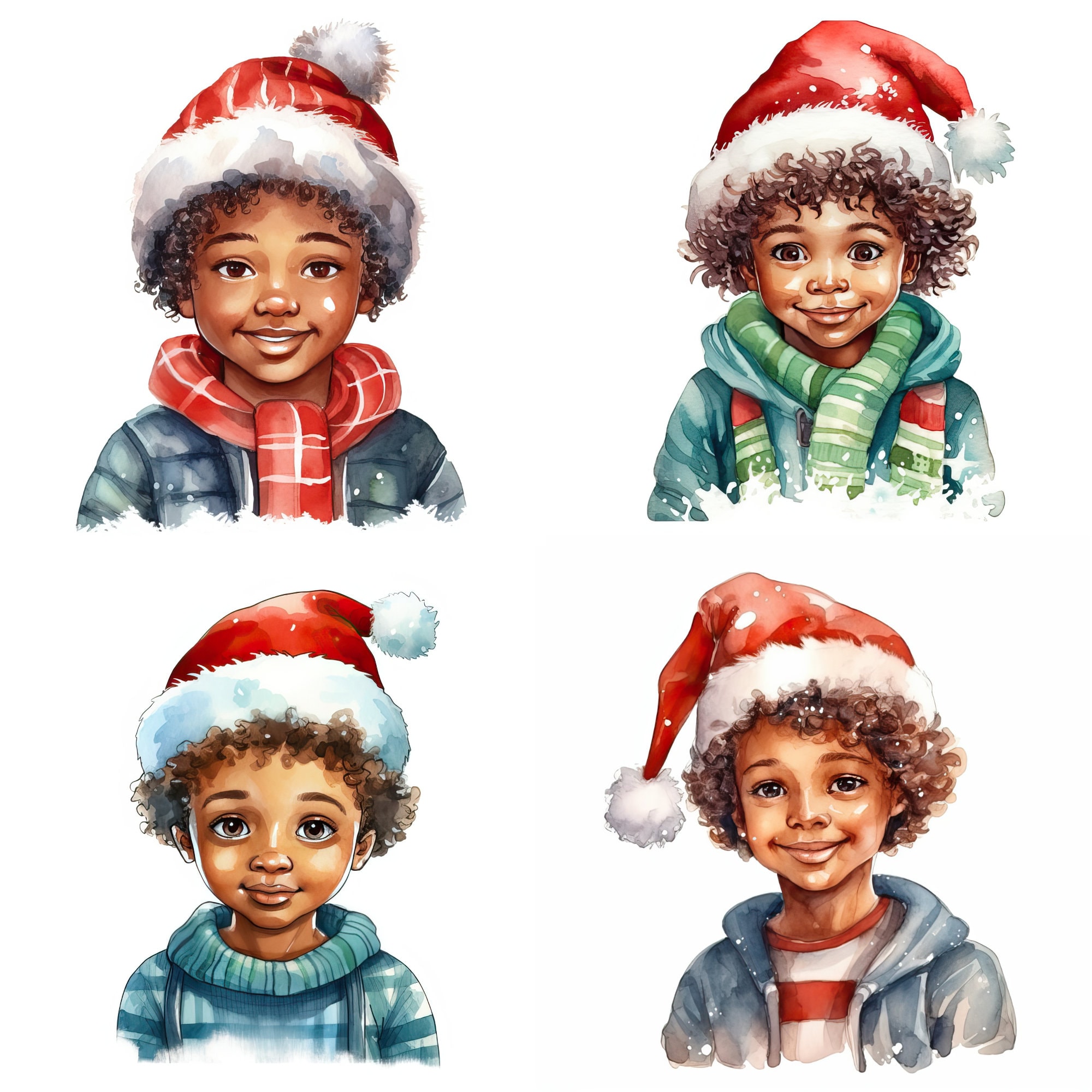 Christmas Boys Clipart Boy Clipart Christmas Kids Clipart - Etsy