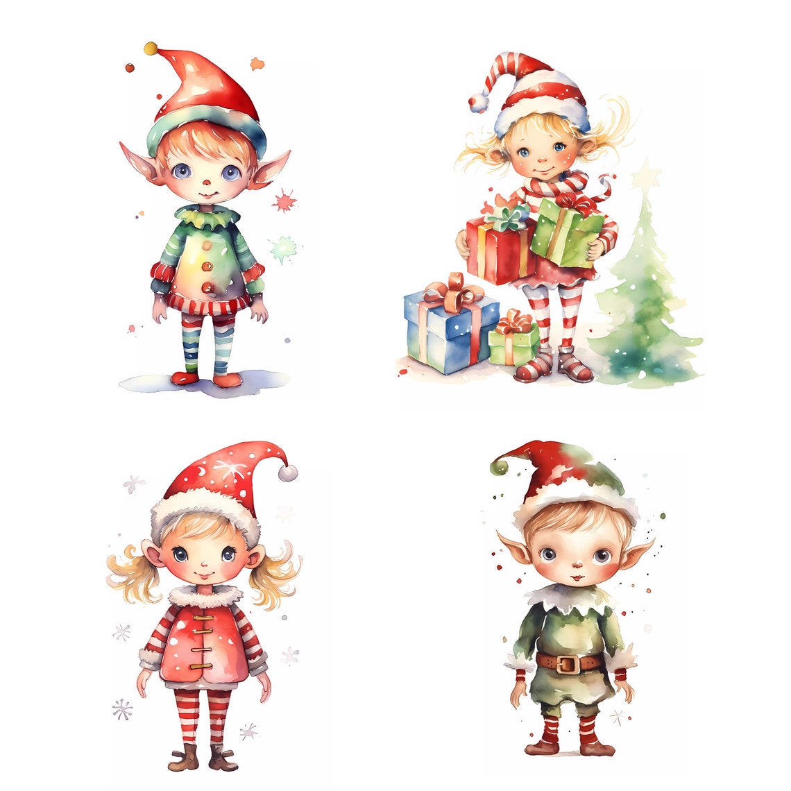 Christmas Elf Clipart, Christmas Elves Clipart, Christmas Clipart for ...
