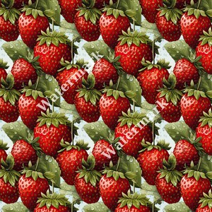 Strawberry Seamless Pattern Digital Paper, Strawberry Pattern ...
