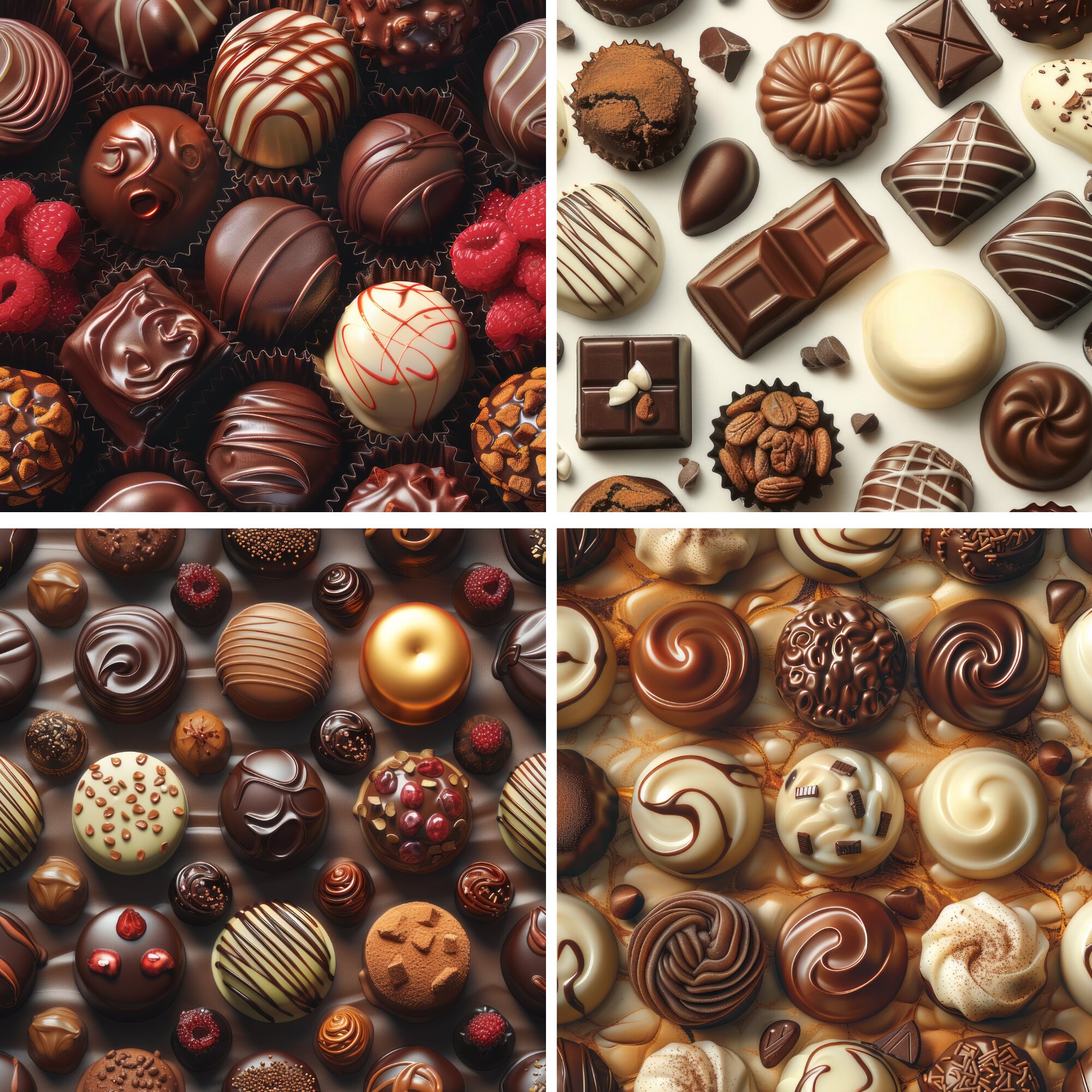 Chocolate Pattern, Chocolate Seamless Pattern Digital Paper, Instant ...