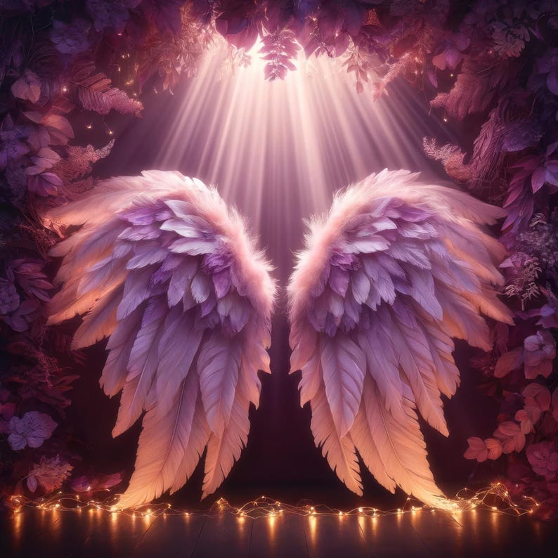 50 Angel Wings Backdrops Bundle, Maternity Digital Backdrop, Pregnancy ...