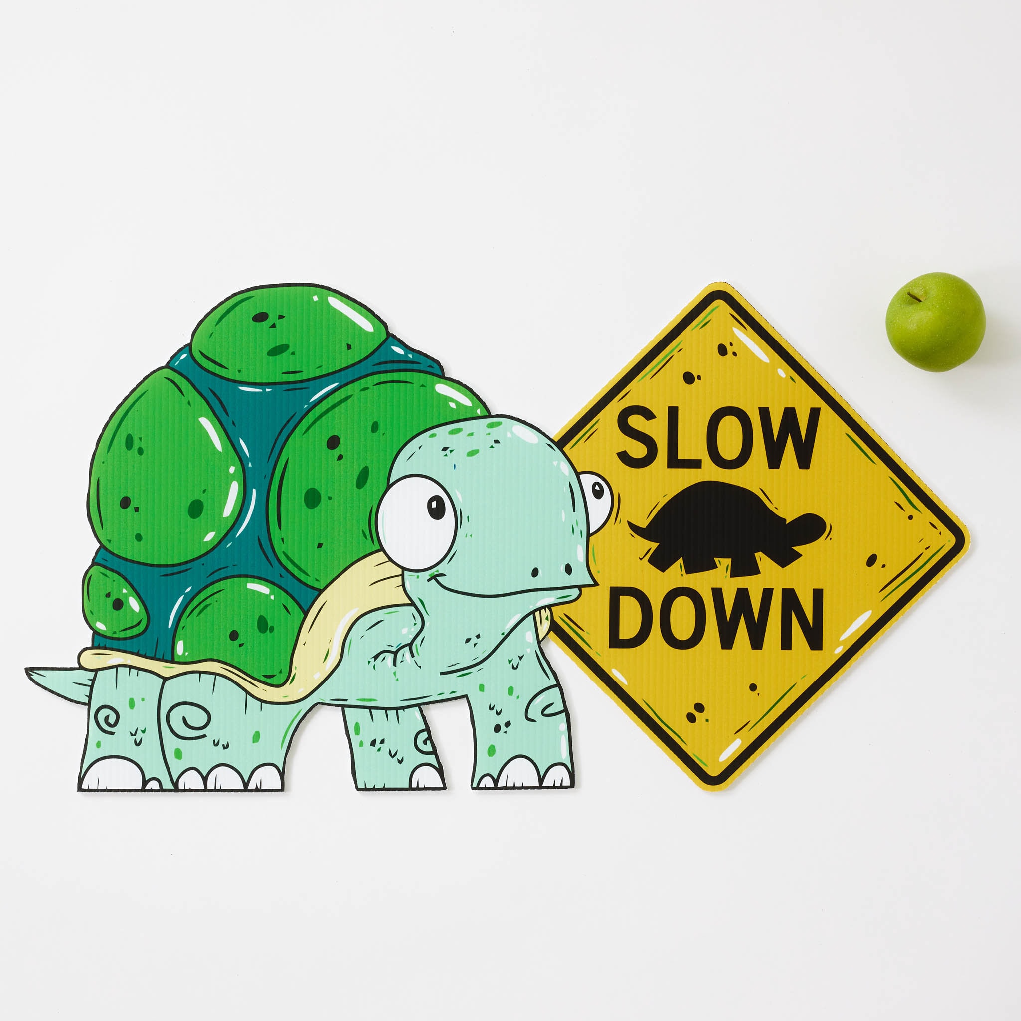 Slow Down Yard Sign - Terrance the Turtle - Etsy