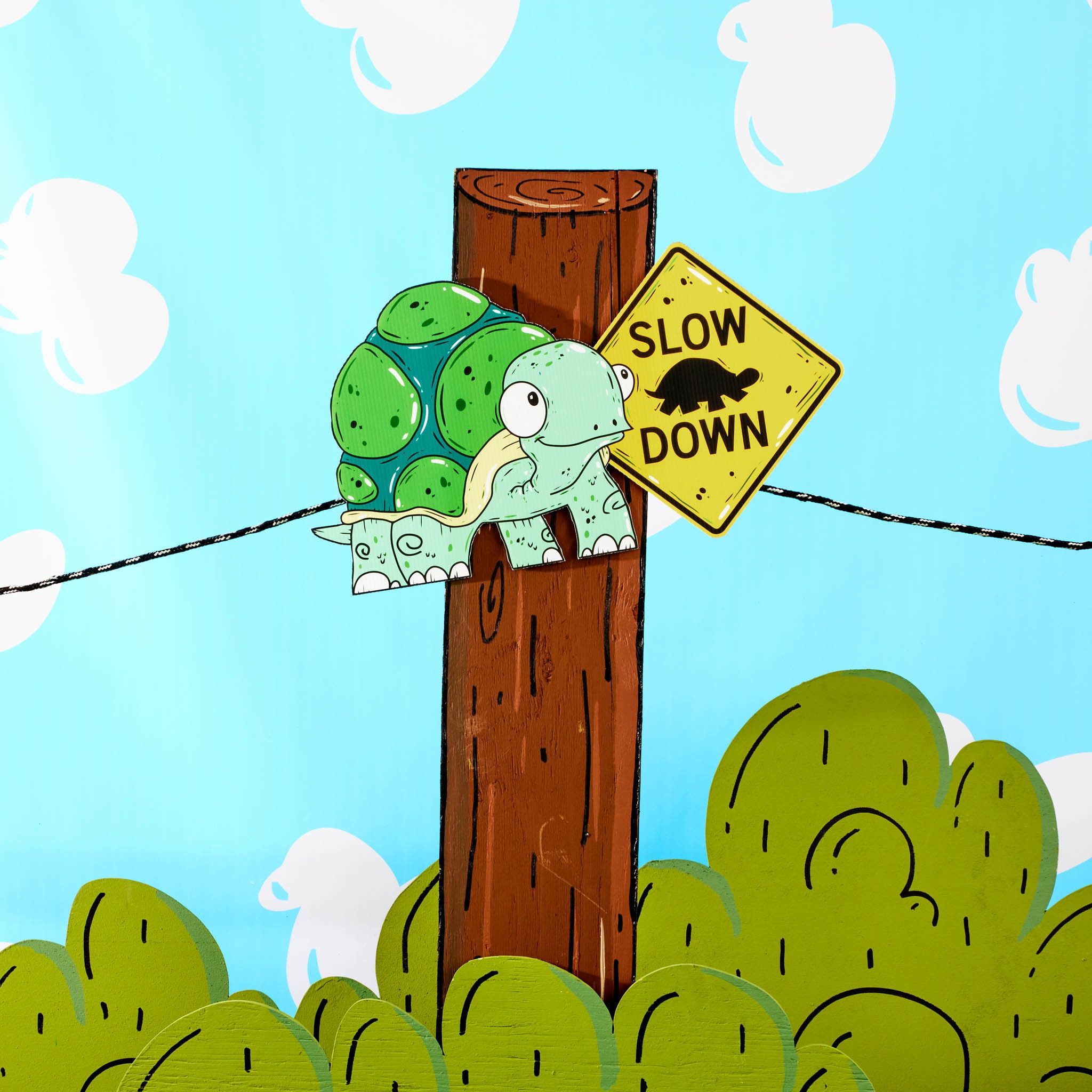 Slow Down Yard Sign - Terrance the Turtle - Etsy