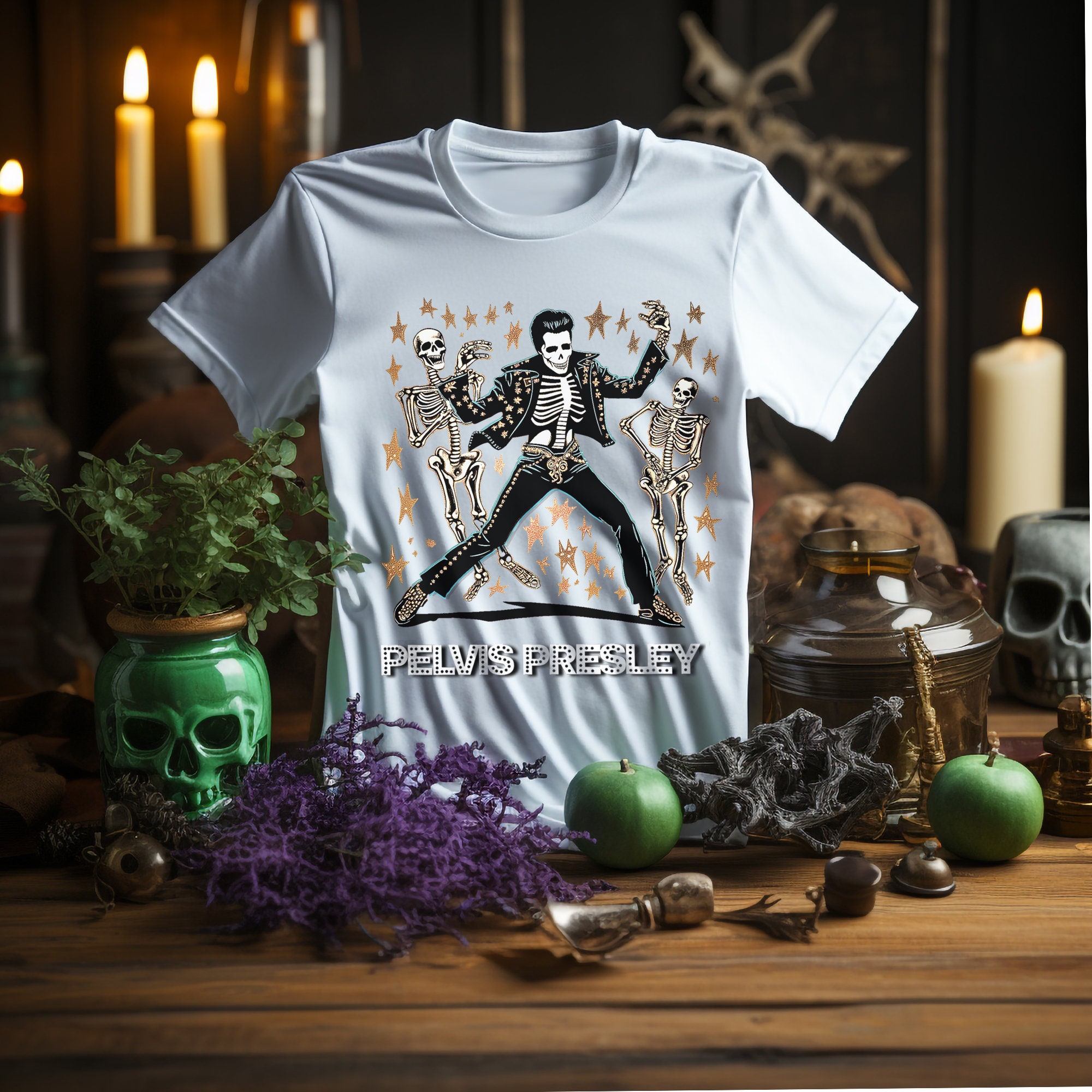 Funny Rock and Roll, Elvis Presley Pun T Shirt, Halloween Tshirt ...
