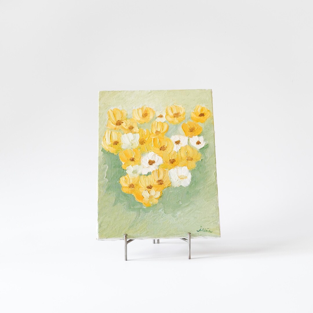 RESERVED/CONNIE - Original Vintage Painting of Flowers | Swedish ...