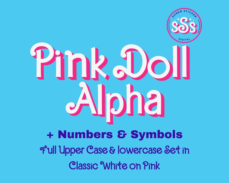 Pink Doll Font Canva Frame Alphabet, Editable Template, Canva Frame ...