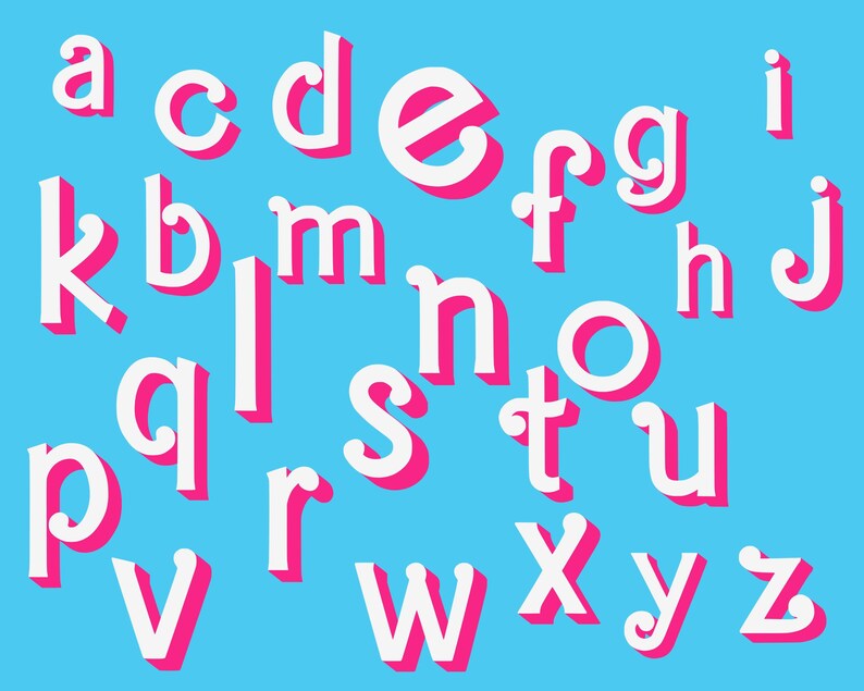 Pink Doll Font Canva Frame Alphabet, Editable Template, Canva Frame ...