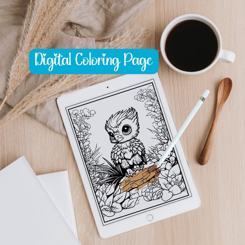 Owl Digital Coloring Page Owl Coloring Book Pages Adult Owls Coloring ...