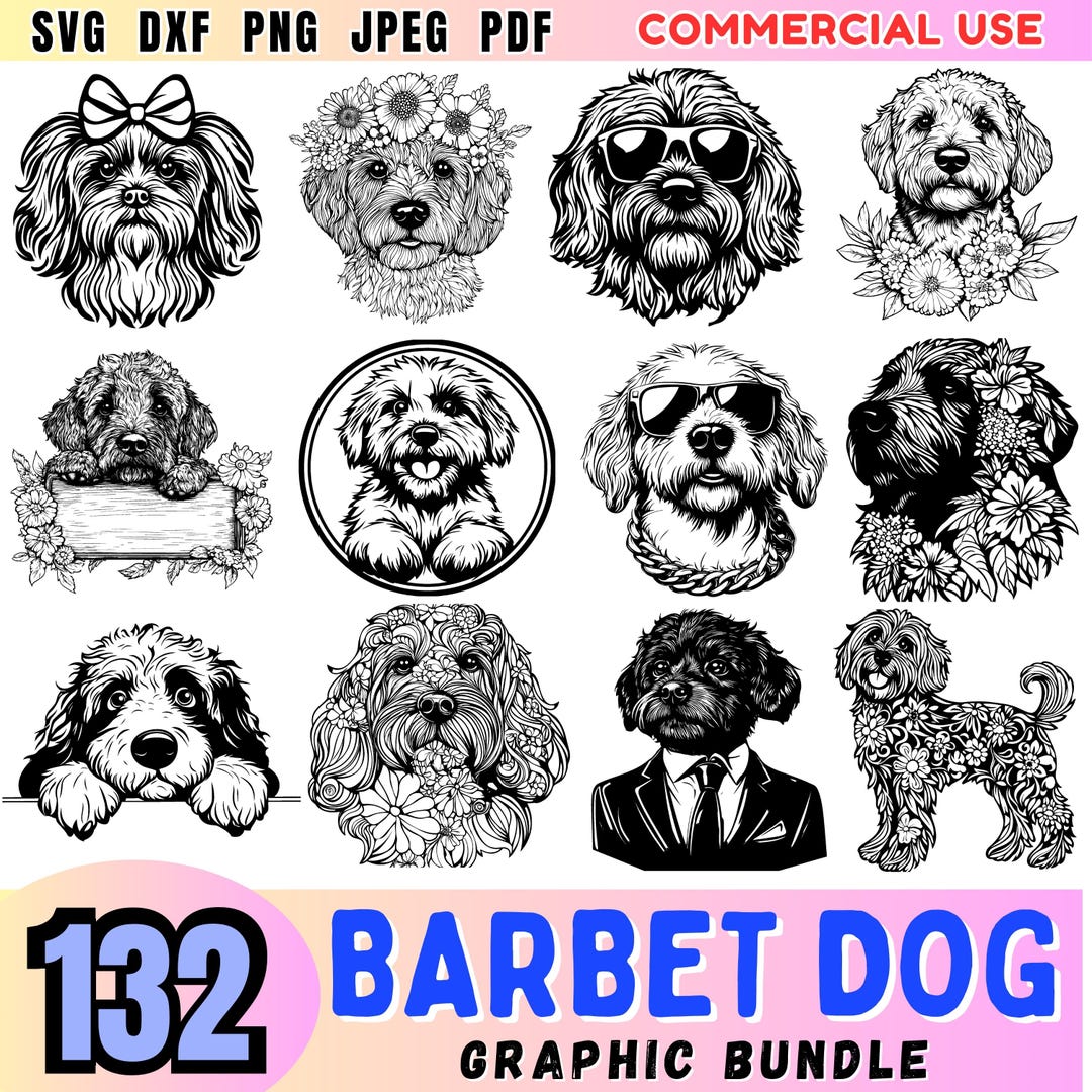 Barbet Dog Svg Bundle | Cricut Cut Files | Dog Lover Svg | Barbet ...