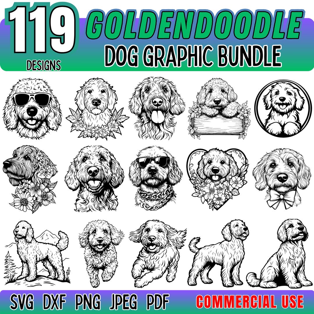 Goldendoodle Svg Bundle | Dog Cricut Designs | Pet Lover Clipart ...