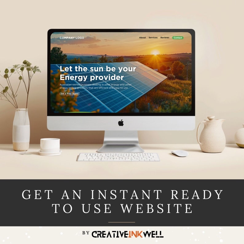 Canva Website Template for Solar Company | Trade | Energy | Green ...