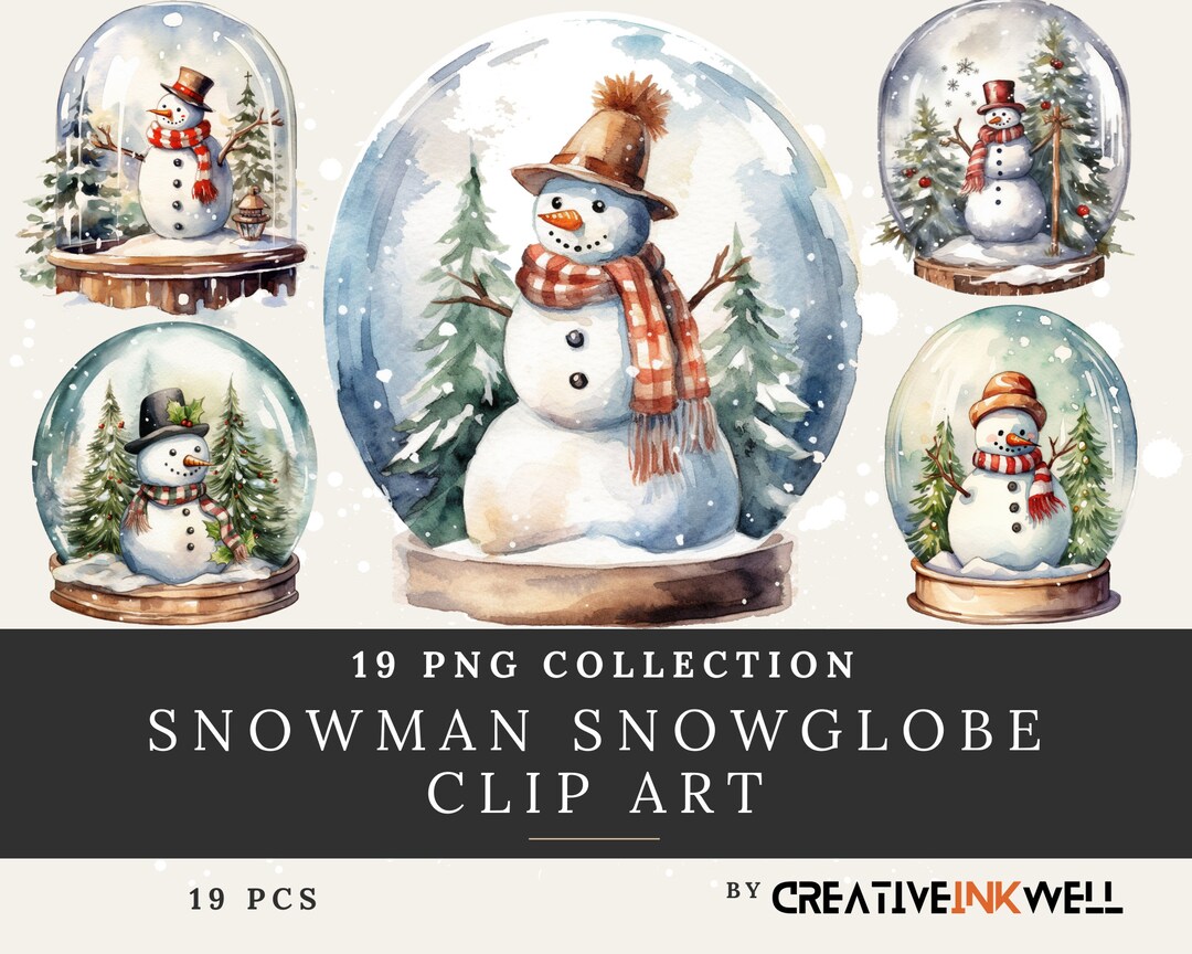 19 PNG Snowman Snow Globe Clipart Collection | High-resolution ...