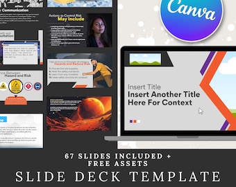 Slide Deck Template 4, Canva Presentation | Pitchdeck | Lesson | Online ...