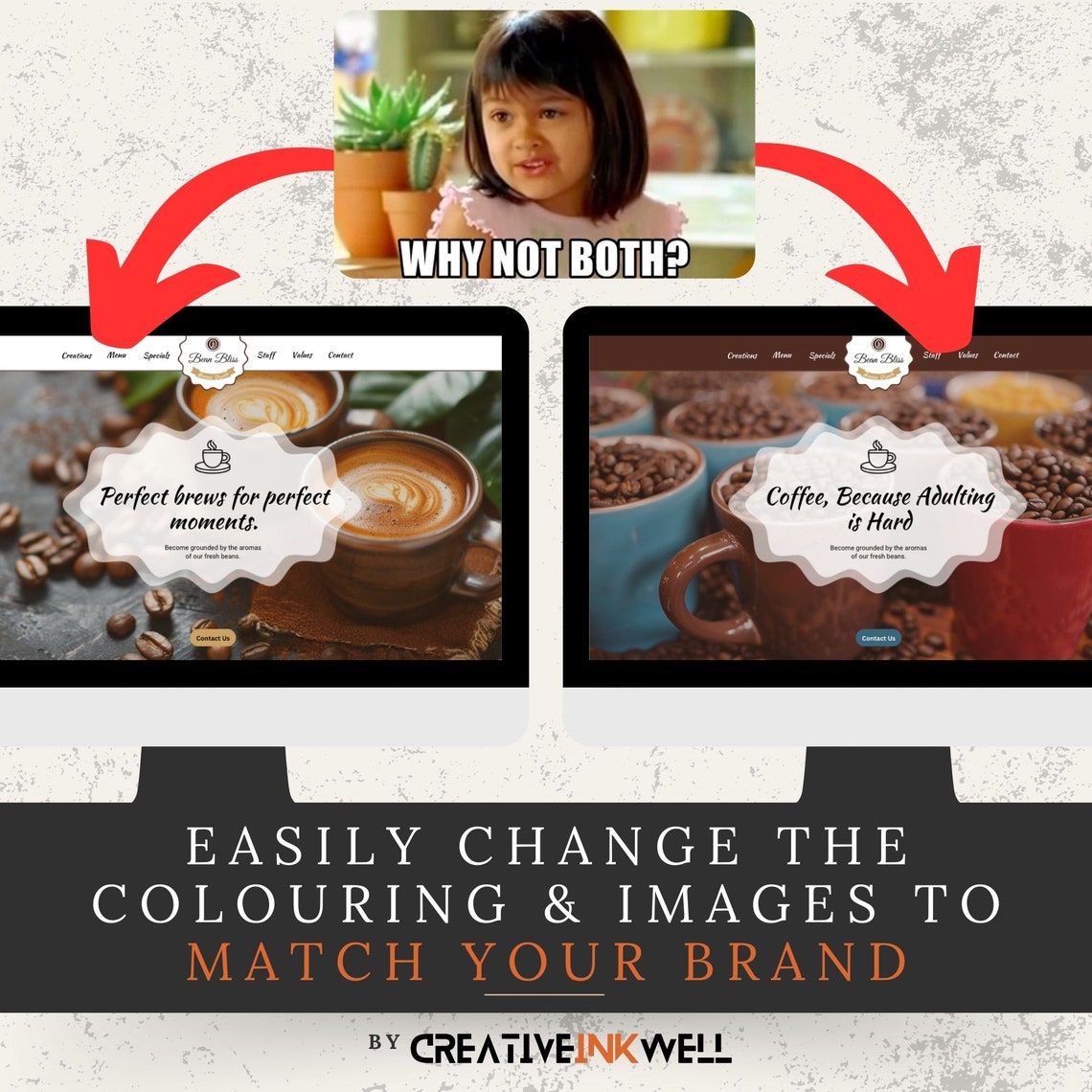 Coffee Shop Website Template | Canva Website Template | Barista | Small ...