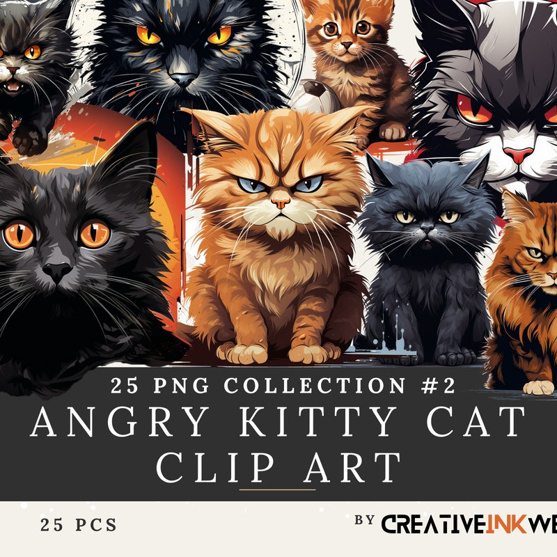 Angry Kitty - Etsy