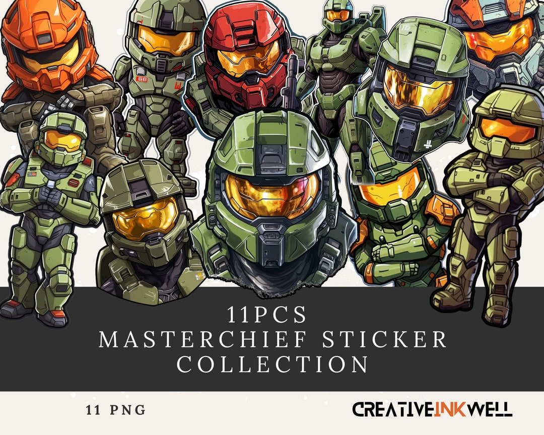 11 Masterchief Digital Sticker Collection | PNG Transparent Background ...