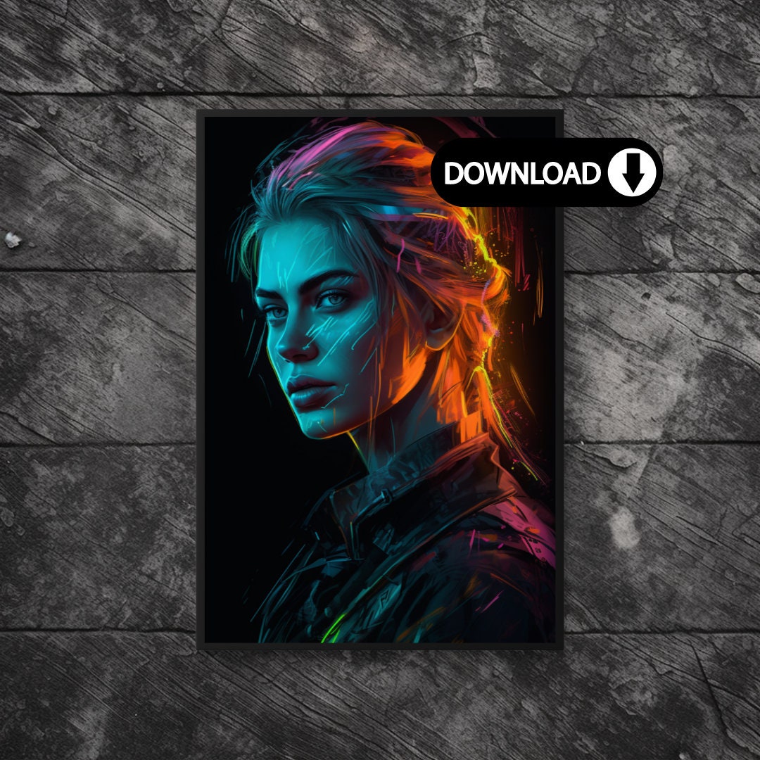Stunning Ciri Digital Poster – the Witcher 3: Wild Hunt Colorful ...