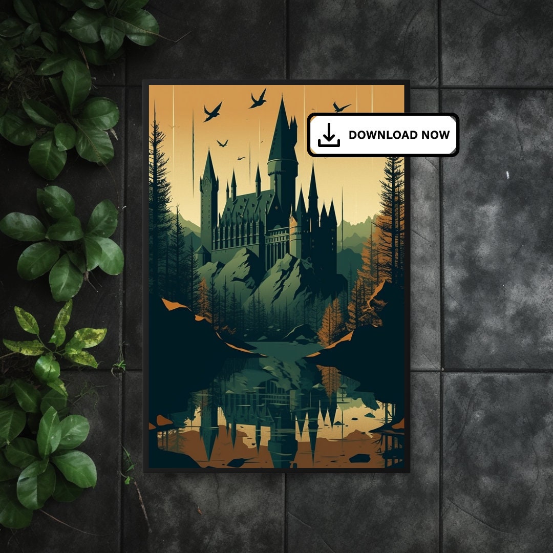 Minimalist Hogwarts Poster - Hogwarts Legacy Game Inspired - Digital ...