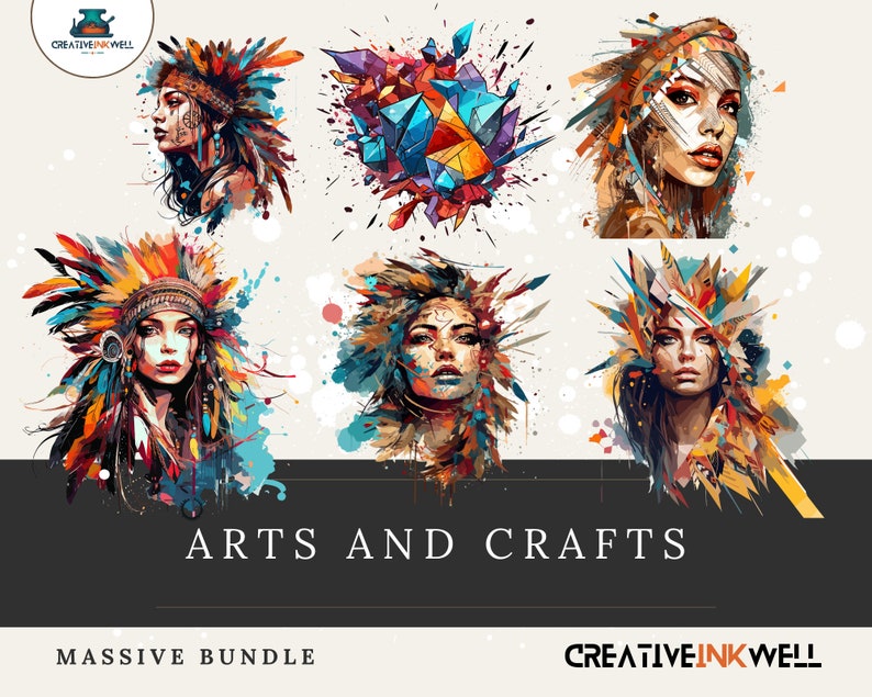 Boho Clipart Design Collection #2 | 25 High-resolution, Vibrant Clipart ...