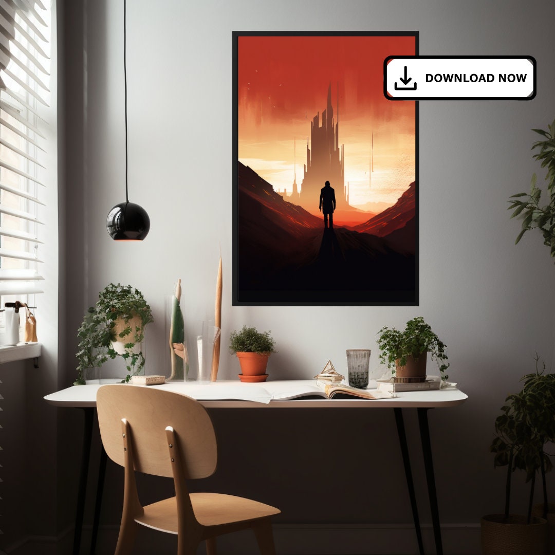 The Dark Tower Epic Journey: Roland Approaching Tower - 24x36" High-res ...
