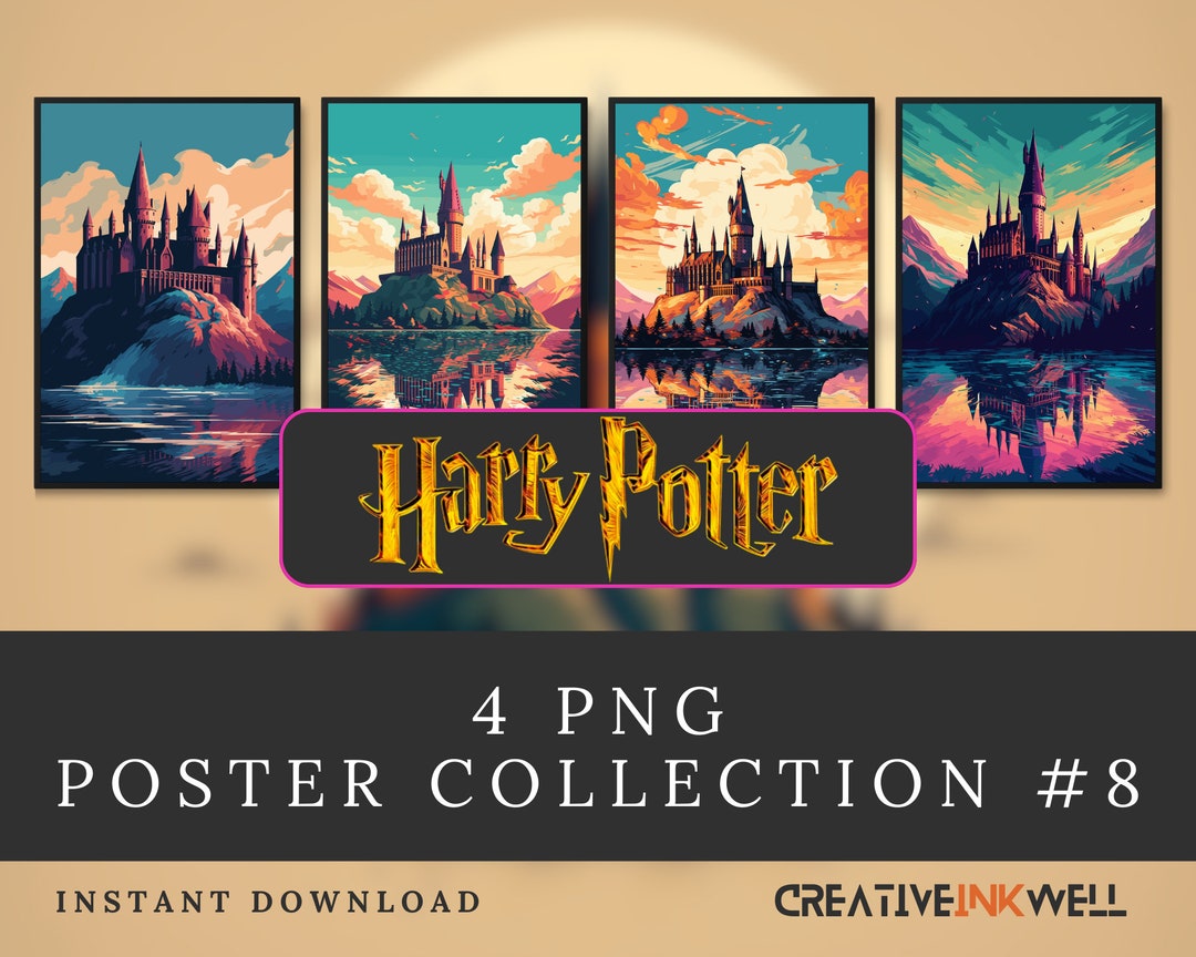 Hogwarts Poster Collection #8 | Hogwarts | 4 High-res Illustrations ...