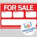 Car for Sale Sign Digital Download PDF Red Automobile for Sale Signage ...